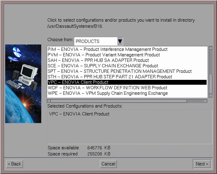 Installing the ENOVIA VPM Product Editor on UNIX