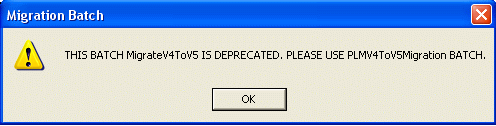 How to launch the V4 To V5 Migration Batch
