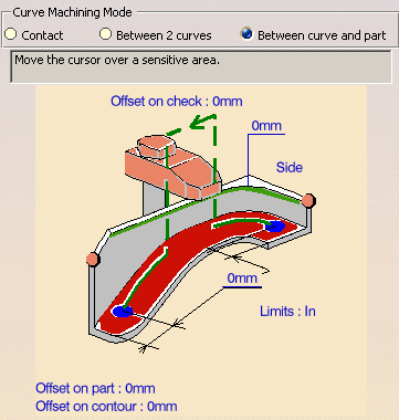 Multi-Axis Curve Machining: Between curve and part