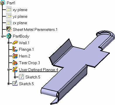 Creating a Swept Flange