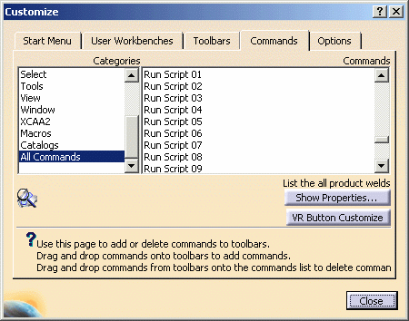 Using SmarTeam Scripts in a CATIA Session